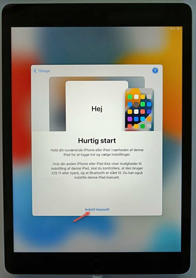 Start iPad for the first time – English